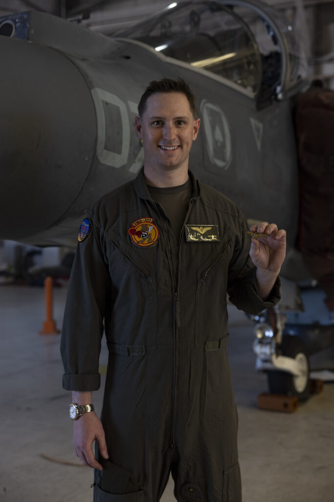 Harrier Pilot honors WWII hero great-uncle in commemorative flight ...